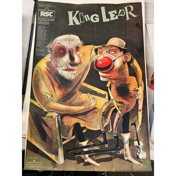 No brand | Art | Vintage 982 King Lear Shakespeare Poster Elizabethan Play Theatre | Poshmark